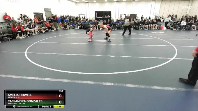 136 lbs Round 1 (4 Team) - Amelia Howell, Batavia vs Cassandra Gonzales ...