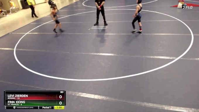 80 lbs Quarterfinals (8 Team) - Levi Zierden, Rogers vs Finn Xiong, St ...