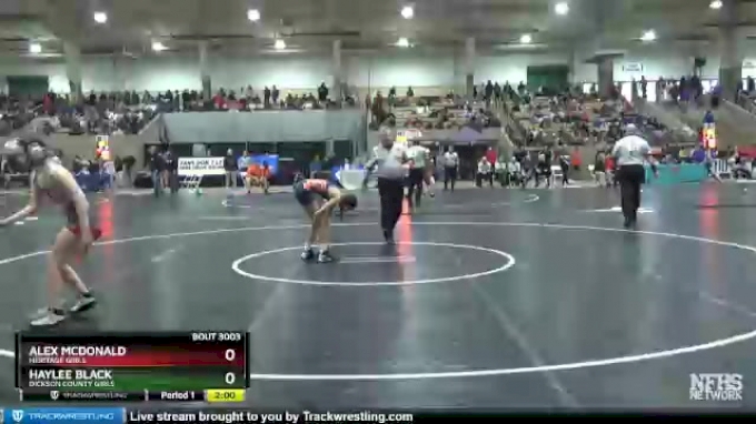 Girls 100 lbs Champ. Round 1 - Alex Mcdonald, Heritage Girls vs Haylee ...