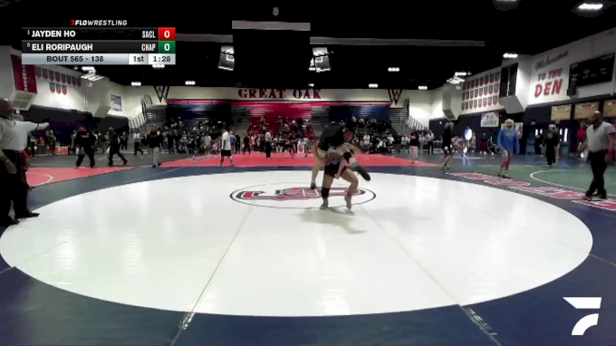 138 lbs Semifinal - Jayden Ho, San Clemente vs Eli Roripaugh, Chaparral