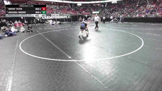 Girls 185 lbs 5th Place Match - Merin Yates, Merrill-Girls vs ARIANNA ...