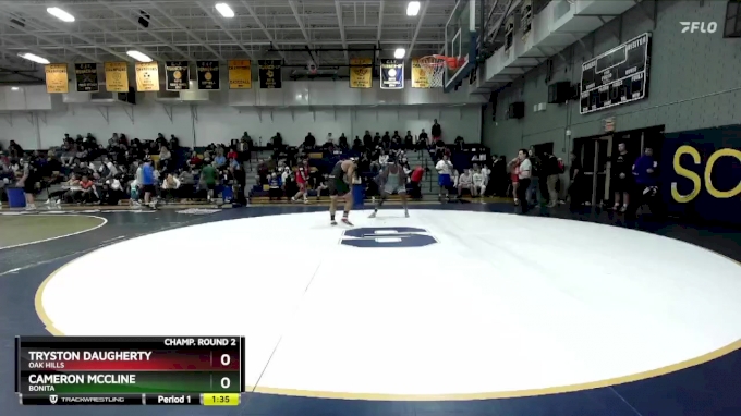 215 lbs Champ. Round 2 - Cameron McCline, Bonita vs Tryston Daugherty ...