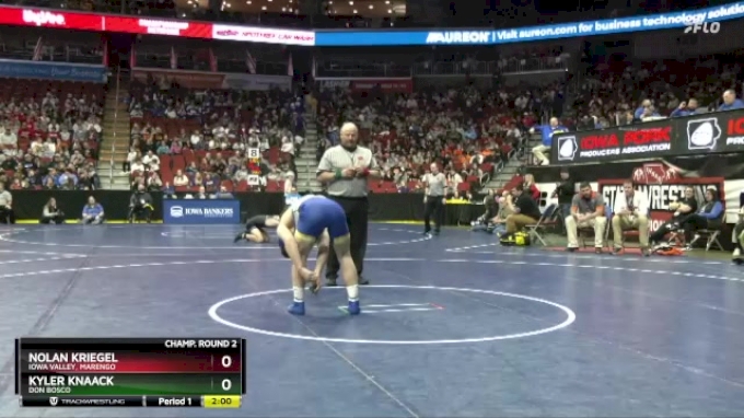1A-157 lbs Champ. Round 2 - Kyler Knaack, Don Bosco vs Nolan Kriegel ...