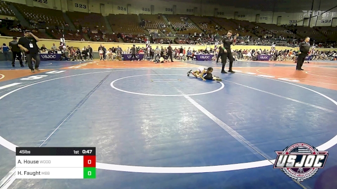 45 lbs Consolation - Amiyah House, Woodward Youth Wrestling vs Haizley ...