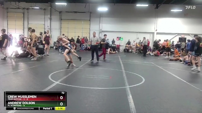 72 lbs Round 2 (8 Team) - Andrew Dolson, FL Scorpions vs Crew Musslemen ...