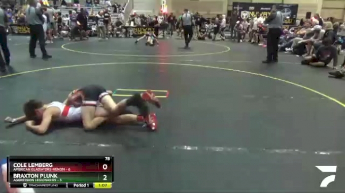 78 lbs Semis & 1st Wrestleback (8 Team) - Braxton Plunk, Aggression ...