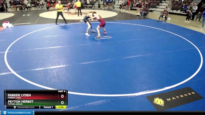 132 lbs Champ. Round 1 - Peyton Herbst, Totino-Grace vs Parker Lyden ...