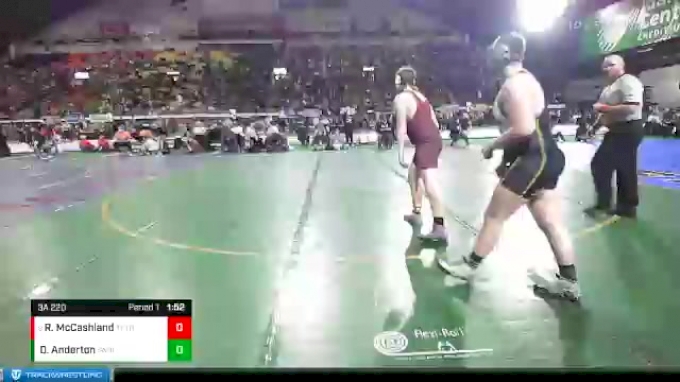 3A 220 lbs Champ. Round 1 - Robbie McCashland, Teton vs Dylan Anderton ...