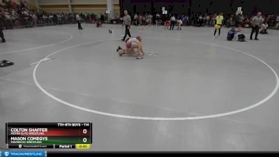 114 lbs Champ. Round 2 - Colton Shaffer, Moyer Elite Wrestling vs Mason ...