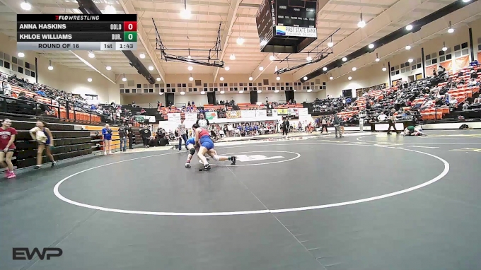 155 lbs Round Of 16 - Anna Haskins, Oologah vs Khloe Williams, Durant ...