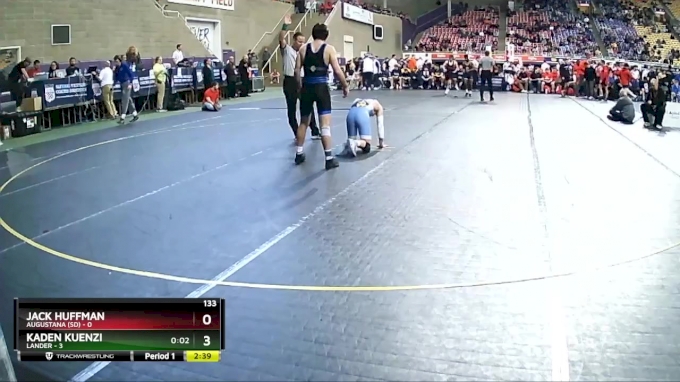133 lbs Semis & 3rd Wb (16 Team) - Kaden Kuenzi, Lander vs Jack Huffman ...