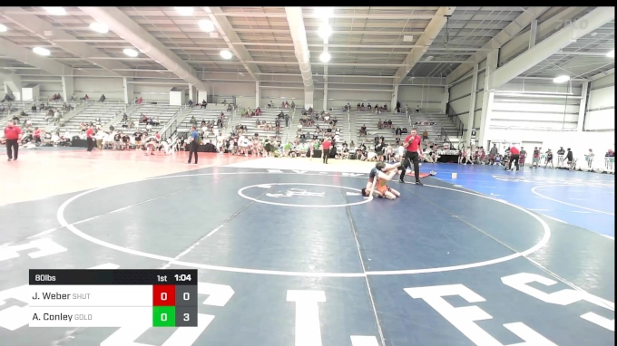 80 lbs Rr Rnd 1 - Jaxon Weber, Team Shutt vs Austin Conley, Golden ...