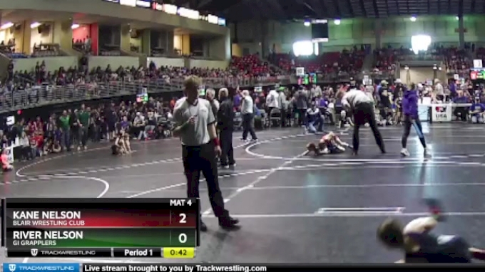 56 lbs Champ. Round 1 - Kane Nelson, Blair Wrestling Club vs River ...