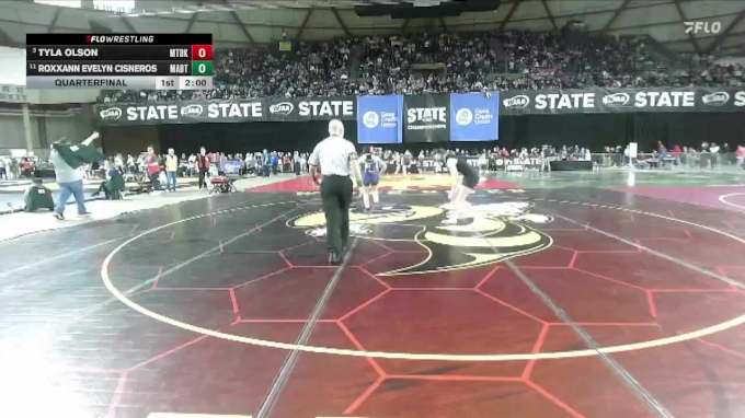 Girls 1B/2B/1A 140 Quarterfinal - Tyla Olson, Mount Baker (Girls) vs ...