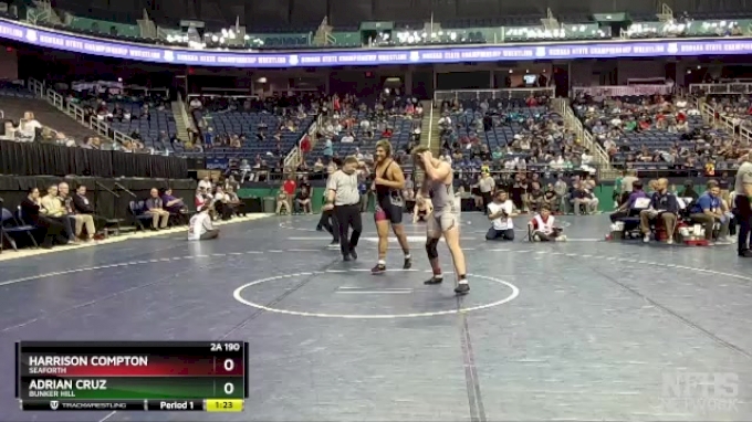 2A 190 lbs Champ. Round 1 - Harrison Compton, Seaforth vs Adrian Cruz ...