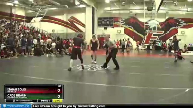 132 lbs Champ. Round 2 - Cade Braun, Centennial/Corona vs Isaiah Solis ...