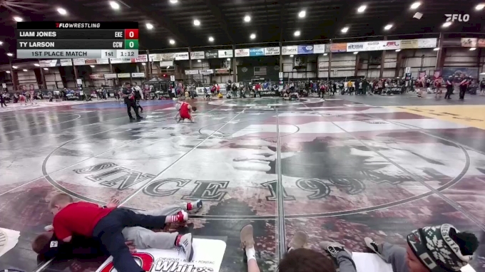 130 lbs 1st Place Match - Liam Jones, East Kansas Eagles vs Ty Larson ...