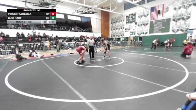 106 lbs Champ. Round 1 - Jake Hart, Calabasas vs Vincent Ledesma, Covina
