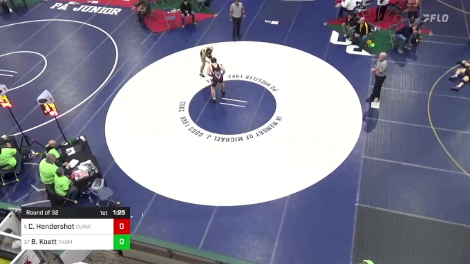 212 lbs Round Of 32 - Caleb Hendershot, Curwensville vs Btadyn Koett ...