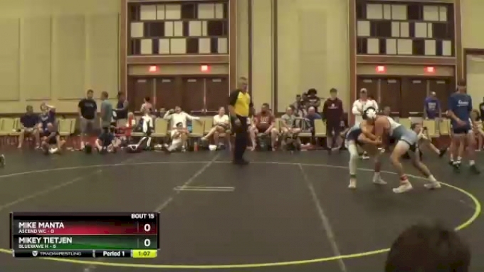117 lbs Round 5 (6 Team) - Mikey Tietjen, BlueWave H vs Mike Manta ...