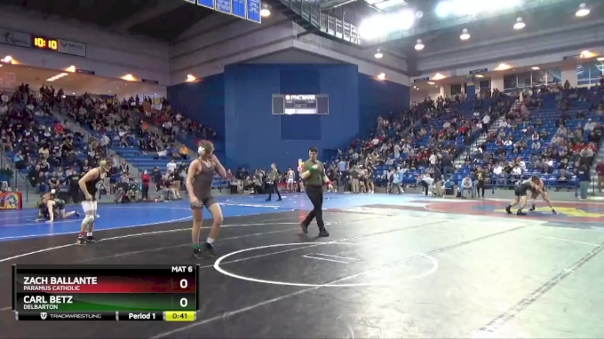 150 lbs Cons. Round 6 - Zach Ballante, Paramus Catholic vs Carl Betz ...
