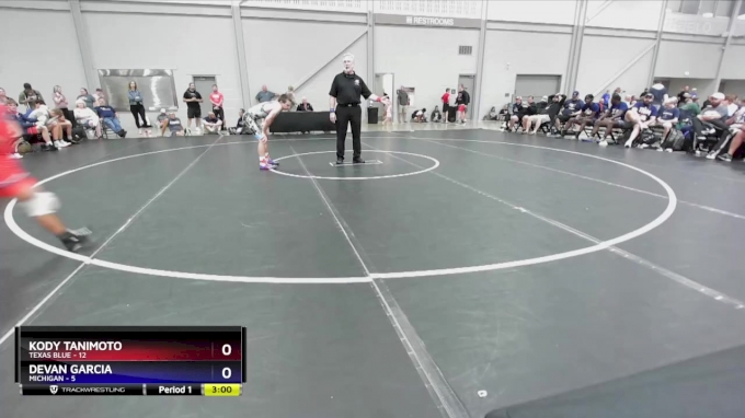 120 lbs Placement Matches (8 Team) - Kody Tanimoto, Texas Blue vs Devan ...