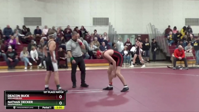 117-118 lbs 1st Place Match - Nathan Decker, Independence vs Deacon ...