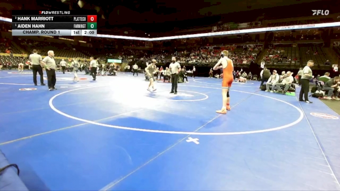 126 Class 3 lbs Champ. Round 1 - Aiden Hahn, Farmington vs Hank ...