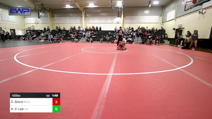 100 lbs Rr Rnd 4 - Carli Sisco, McLoud vs Keegan Cooper-Lee, Jay High ...