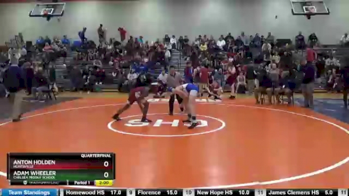 137 lbs Quarterfinal - Adam Wheeler, Chelsea Middle School vs Anton ...