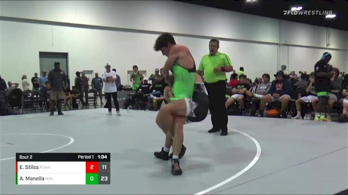 160 lbs Quarterfinals (8 Team) - Ethan Stiles, POWA vs Anthony Manella ...