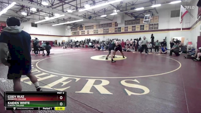 285 lbs Cons. Round 5 - Cody Ruiz, Modesto College vs Kaiden White ...