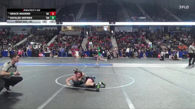 90 lbs Champ. Round 1 - Natalee DeFries, Turner vs Grace Madden, Topeka ...