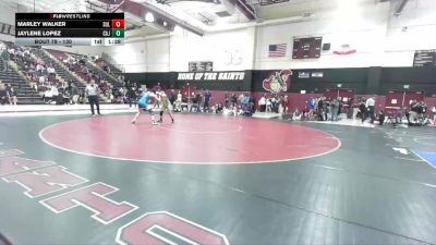 130 lbs Semifinal - Jaylene Lopez, Cajon vs Marley Walker, Sultana