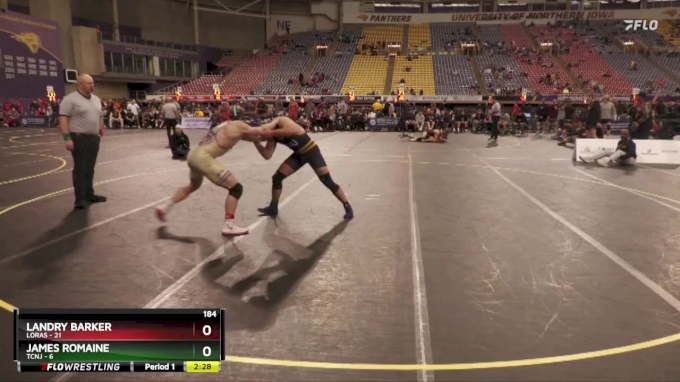 184 lbs Placement (4 Team) - Landry Barker, Loras vs James Romaine, TCNJ