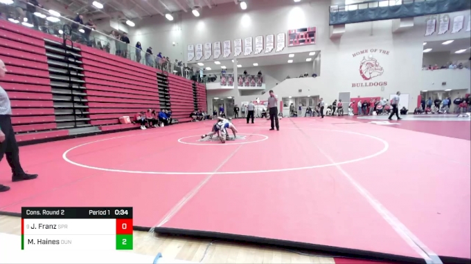 120 lbs Cons. Round 2 - Joey Franz, Springboro vs Mason Haines, Dundee
