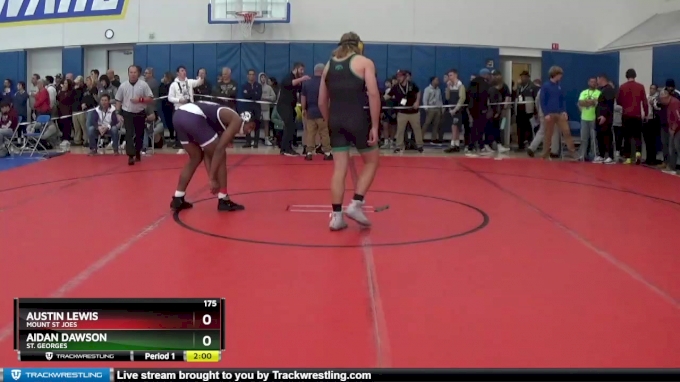 175 lbs Champ. Round 1 - Austin Lewis, Mount St Joes vs Aidan Dawson ...