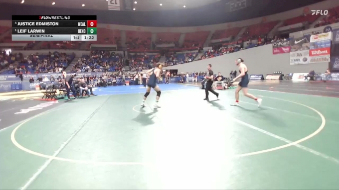 5A Boys 175 lbs Semifinal - Leif Larwin, Bend Boys vs Justice Edmiston ...