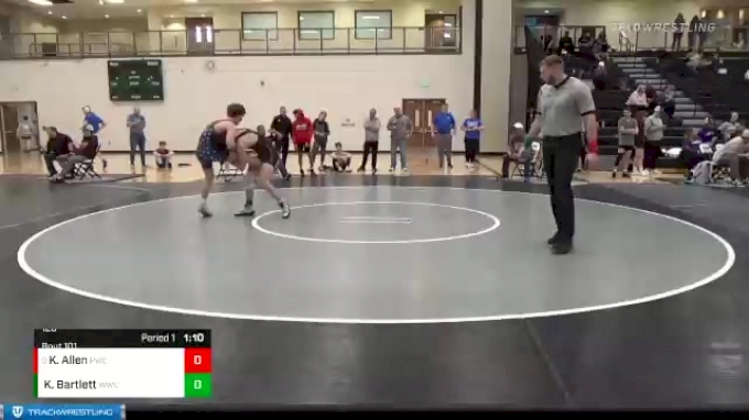 126 lbs Semifinal - Kaden Allen, Paola Wrestling Club vs Kaven Bartlett ...