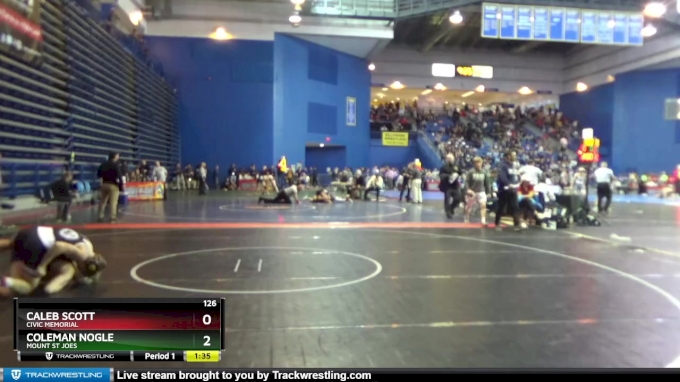 126 lbs Champ. Round 1 - CALEB SCOTT, Civic Memorial vs Coleman Nogle ...