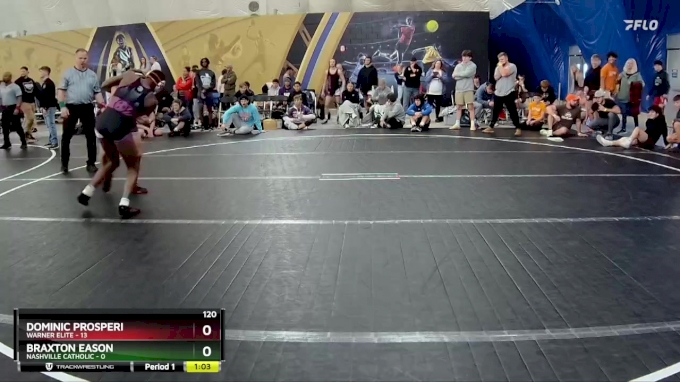 120 lbs Round 2 (8 Team) - Dominic Prosperi, Warner Elite vs Braxton ...
