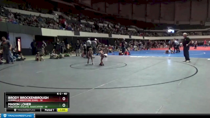 40 lbs Quarterfinal - Brody Brockenbrough, Guerrilla Wrestling (GWA) vs ...