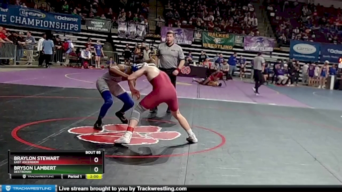 D 1 157 lbs Champ. Round 1 - Bryson Lambert, Destrehan vs Braylon ...
