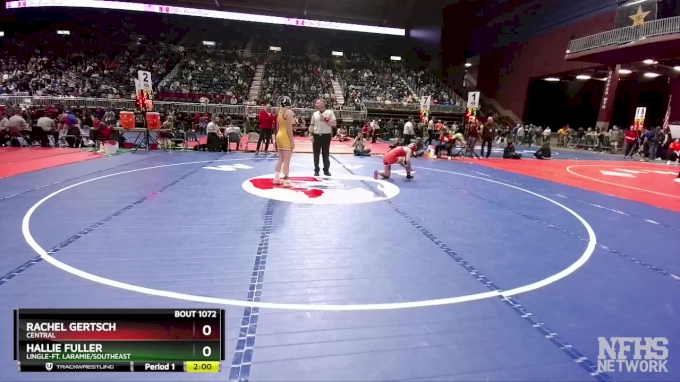 140 lbs Champ. Round 1 - Rachel Gertsch, Central vs Hallie Fuller ...