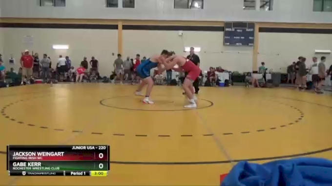 220 lbs Cons. Round 2 - Jackson Weingart, Fighting Irish WC vs Gabe ...