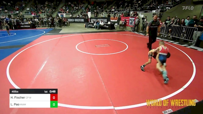 46 lbs Quarterfinal - Henry Fischer, CP Wrestling vs Liam Pao, Miami ...