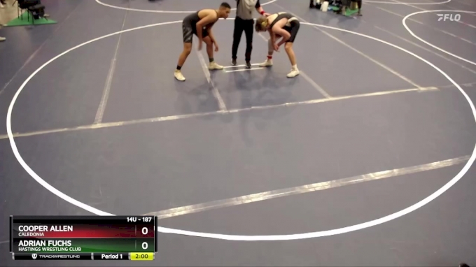 187 lbs 1st Place Match - Cooper Allen, Caledonia vs Adrian Fuchs ...