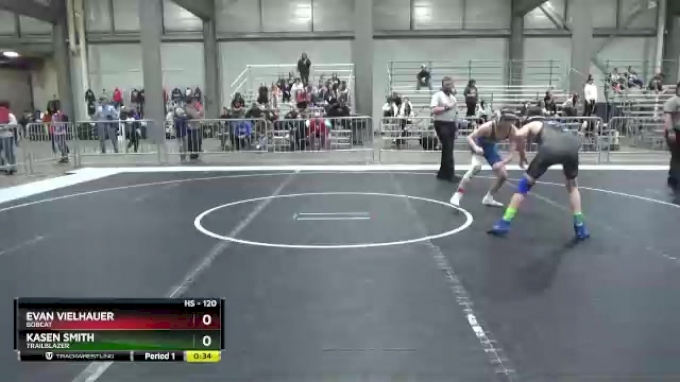 120 lbs Cons. Semi - Kasen Smith, Trailblazer vs Evan Vielhauer, Bobcat
