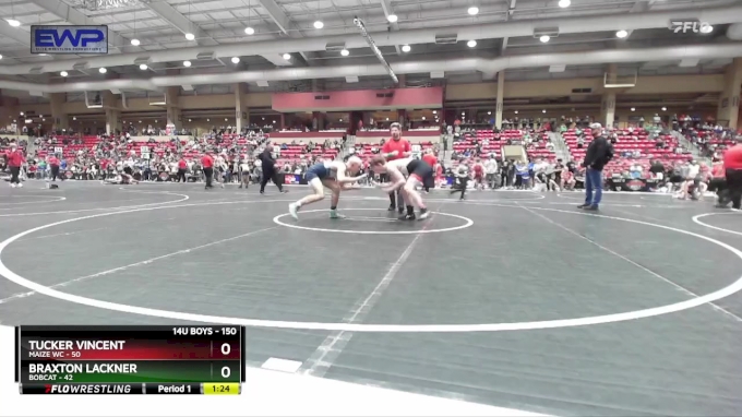 150 lbs Quarterfinal - Braxton Lackner, Bobcat vs Tucker Vincent, Maize WC