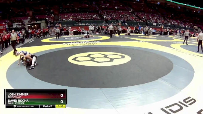 D1-120 lbs Cons. Round 1 - Josh Zimmer, Teays Valley vs David Rocha ...